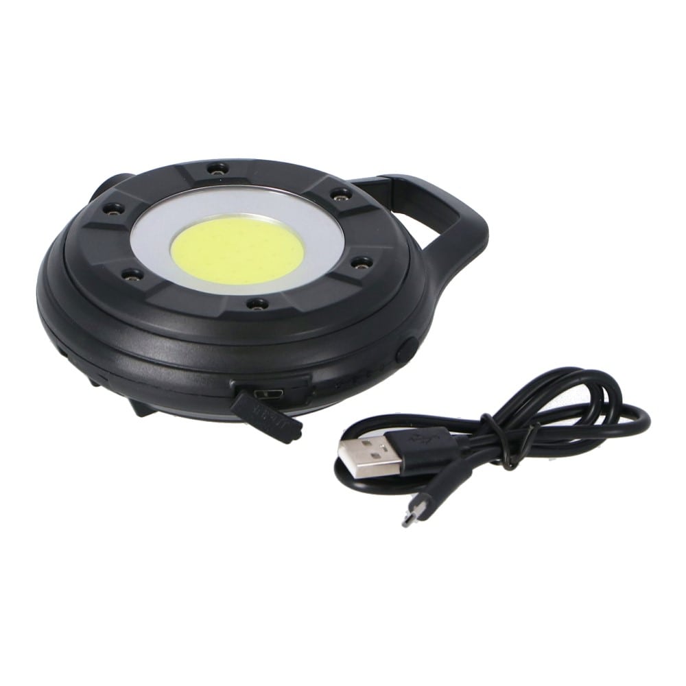 LIFELEX USB充電式LEDライト丸型 5W 350lm CAM02－1881 ブラック(丸形): 工具|ホームセンターコーナンの通販サイト